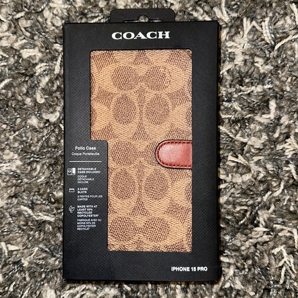 Coach | Cell Phones & Accessories | New Coach Folio Signature Tan Apple Iphone 5 Pro Case | Poshmark